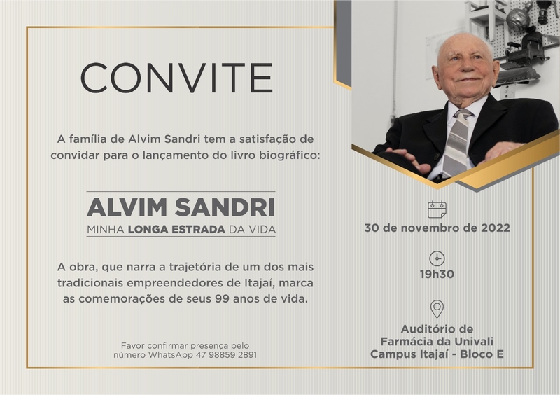 Empresário itajaiense tem biografia lançada na Univali - Univali